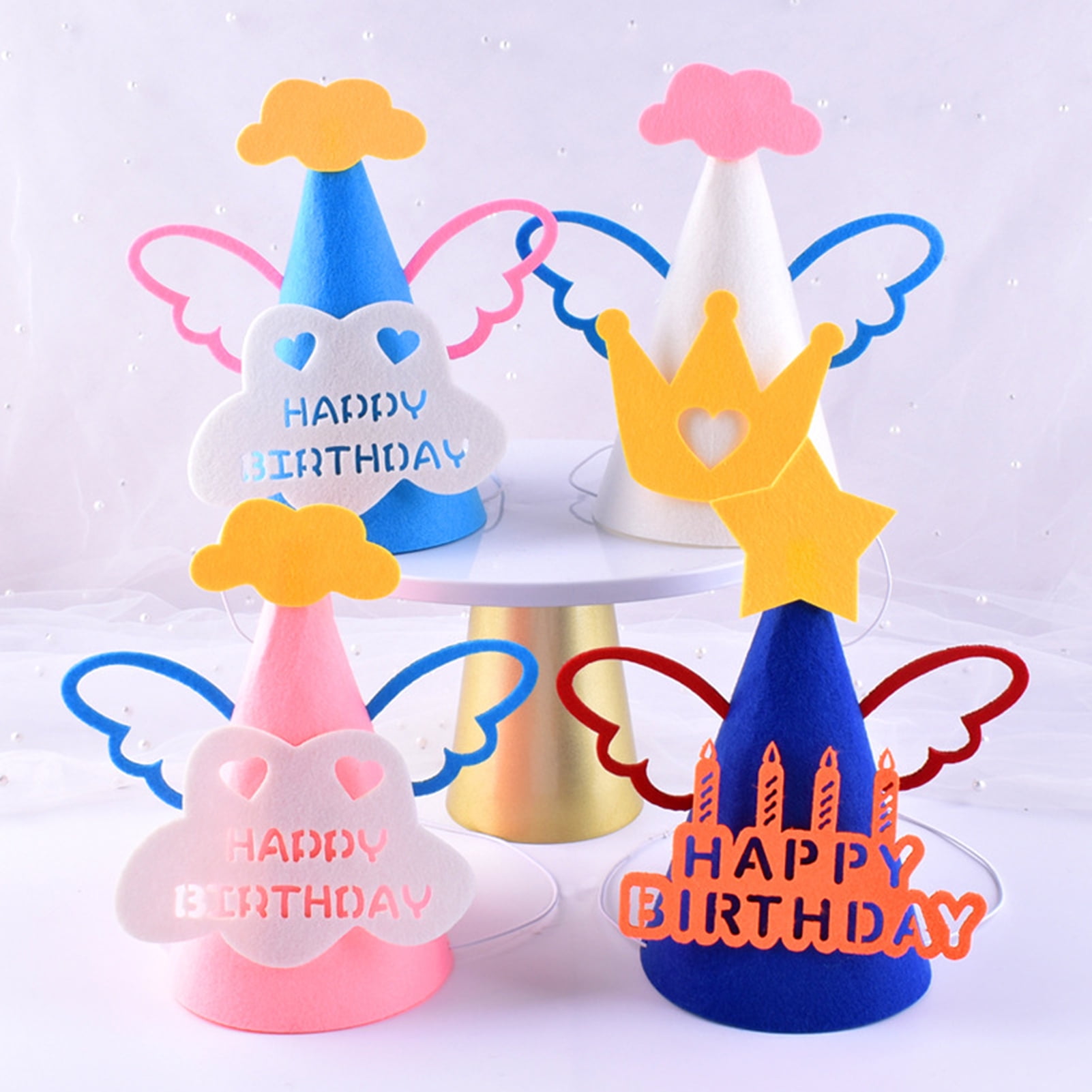 Birthday Hat 3D Decor Celebrate High Elasticity Fun Celebration ...
