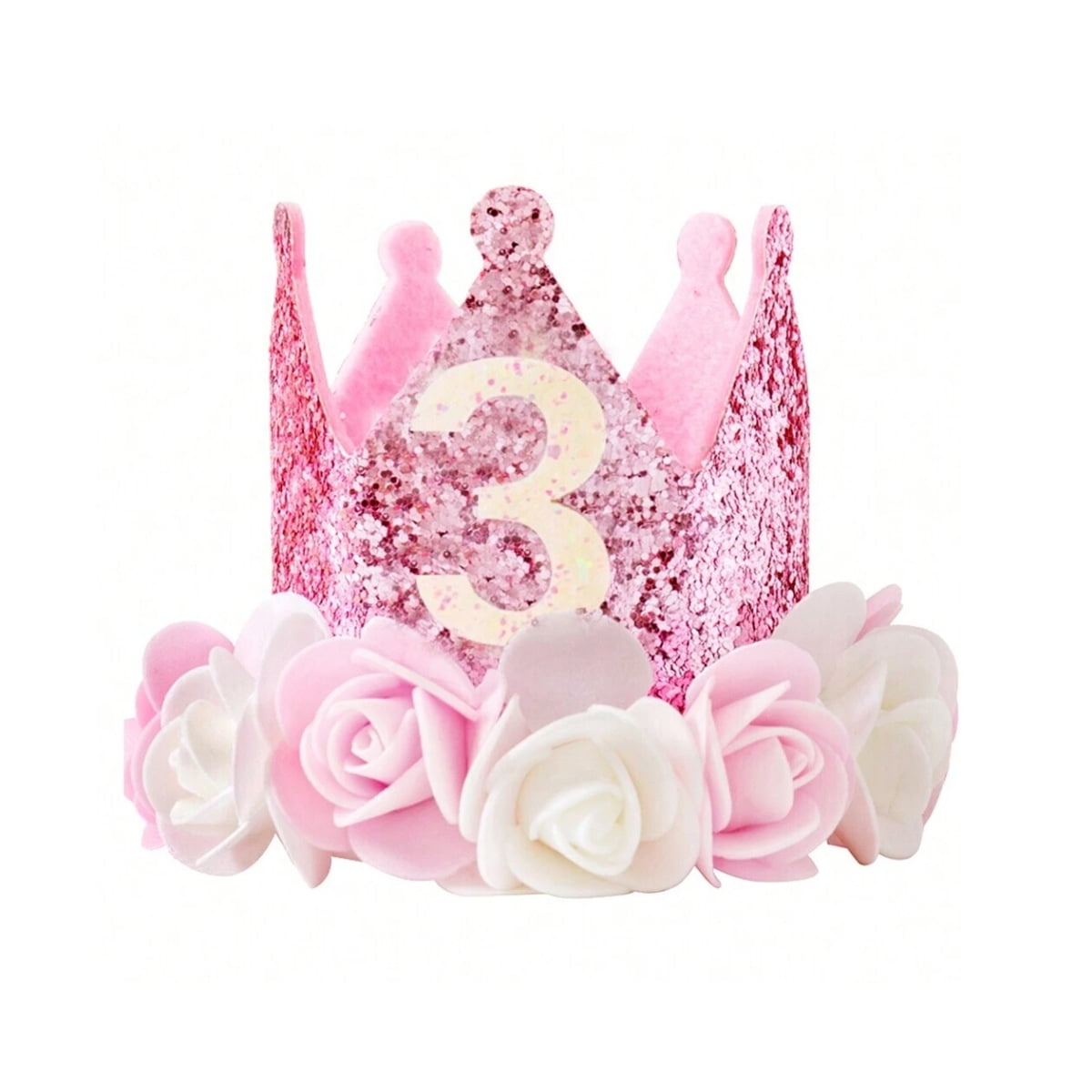 Birthday Hat 3st For Baby Girl Decoration Gifts Rose Gold Baby Pink ...