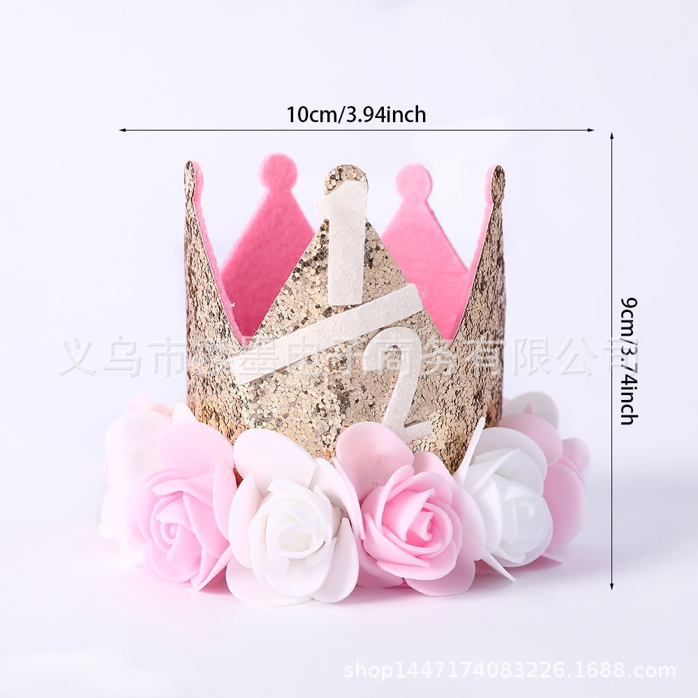 Birthday Hat Crown Hat Kids Birthday Crown Hat Cap Half Birthday Crown ...