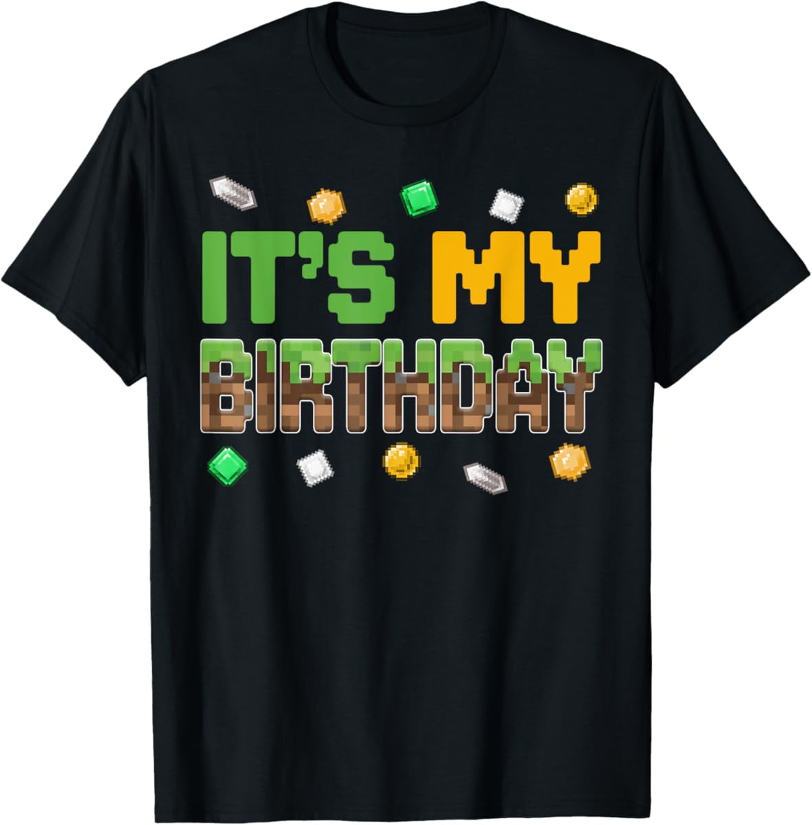 Birthday It'S My Birthday Video Gamer Pixel Number Unisex T-Shirt S-5Xl ...
