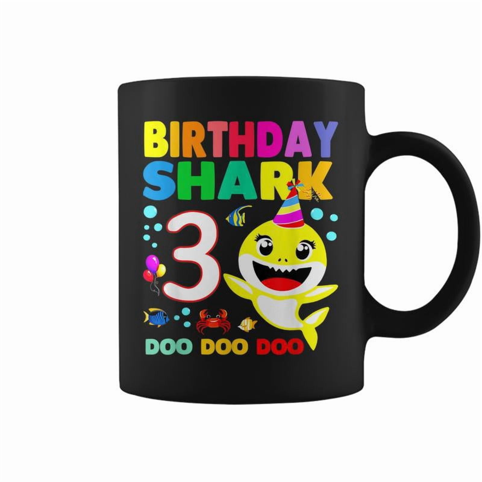 Birthday Kids Shark 3 Years Old 3Rd Family Mothers Coffee Mu - Walmart.com