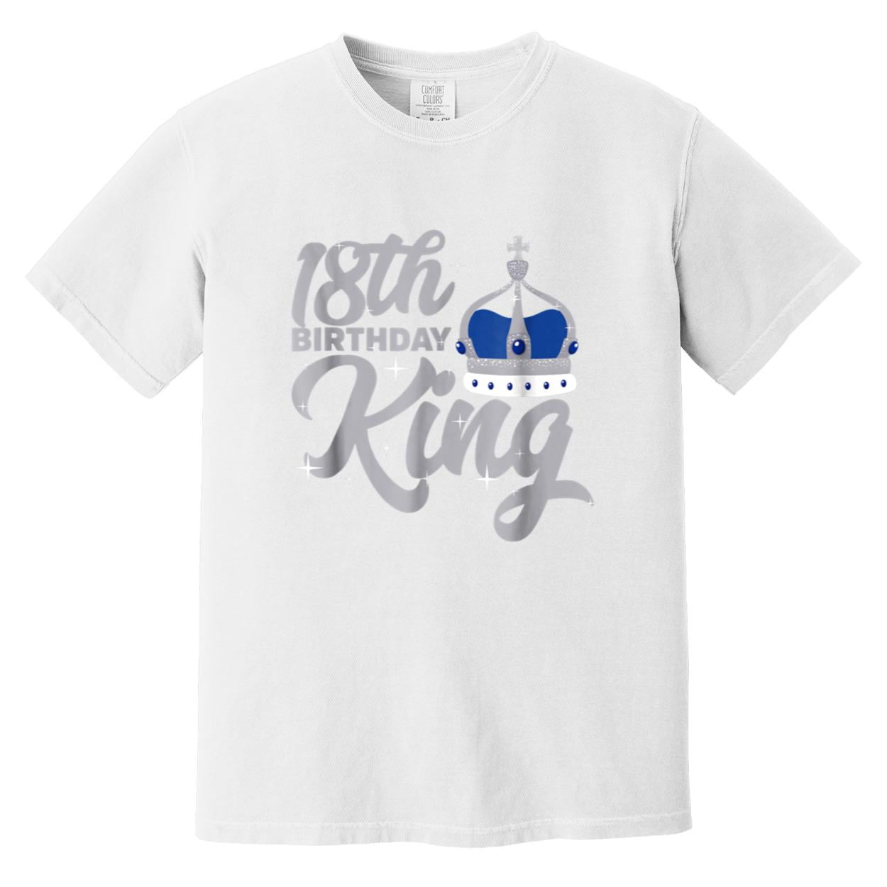 Birthday King Crown Celebration Graphic Design Comfort Color T-shirt ...