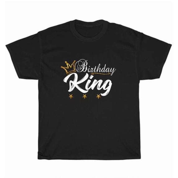 Birthday King Gold Crown T-Shirt Mens Birthday Party Unisex Tee Gift ...