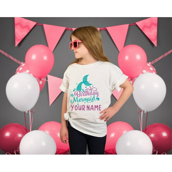 Birthday Mermaid Shirt Birthday Girl Shirt Birthday Shirt Girls ...