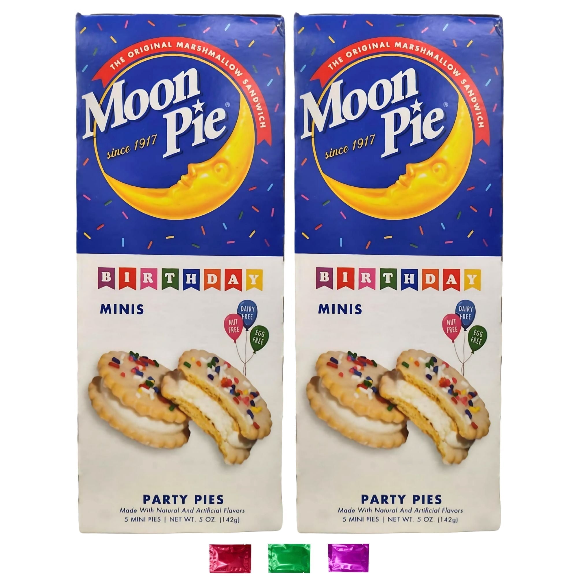MoonPie Moon Pie Birthday Cake Vanilla Cookie Sandwiches, 10 Pack Total ...