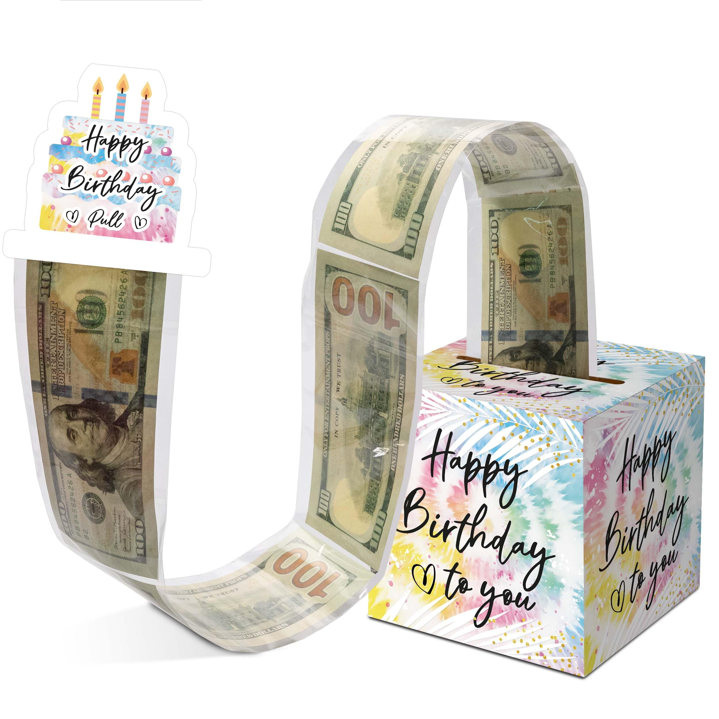 Birthday Money Box for Cash Gift Pull, Colourful Birthday Money Pull ...
