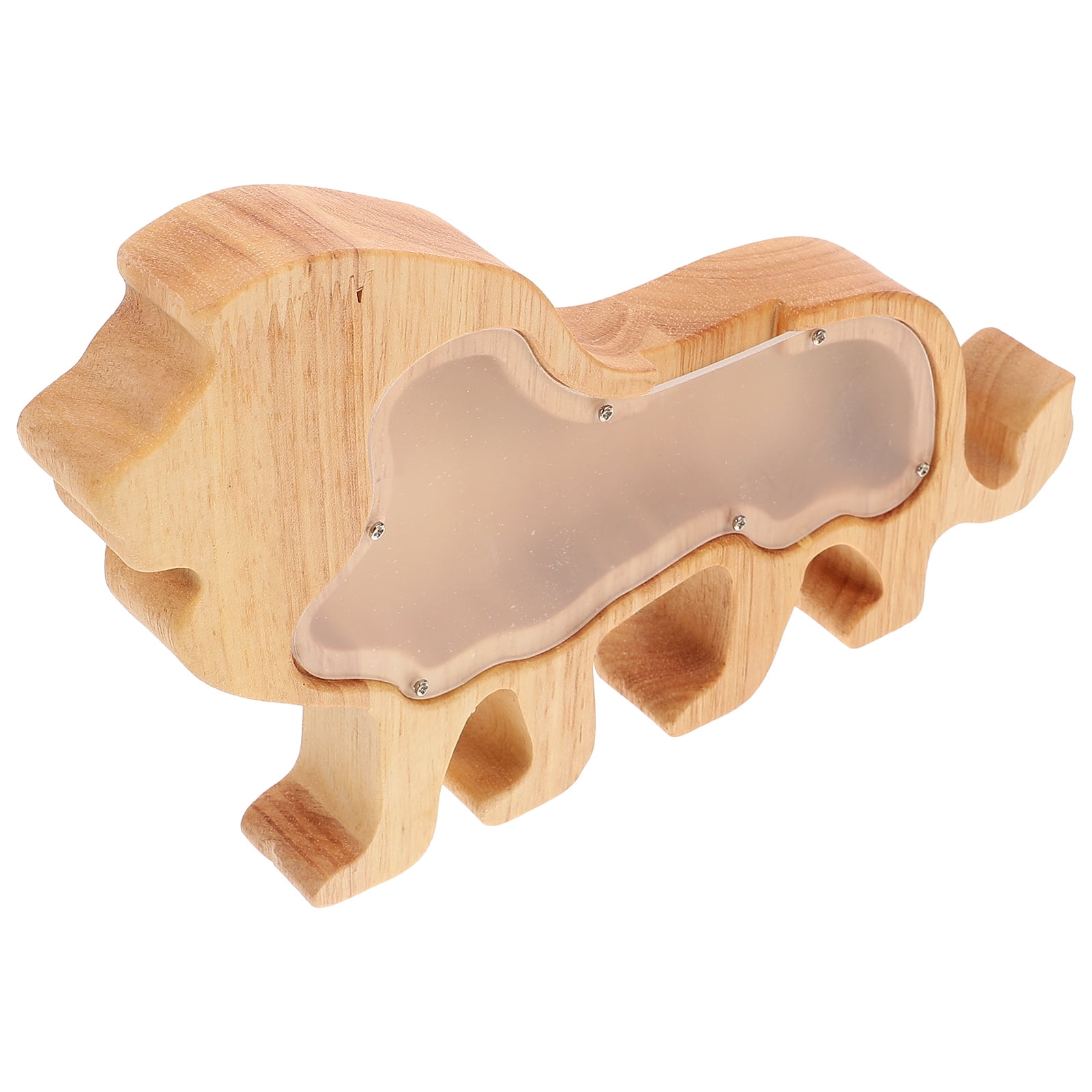 Birthday Money Box Gift Money Pot Craft Wood Coin Container Transparent ...