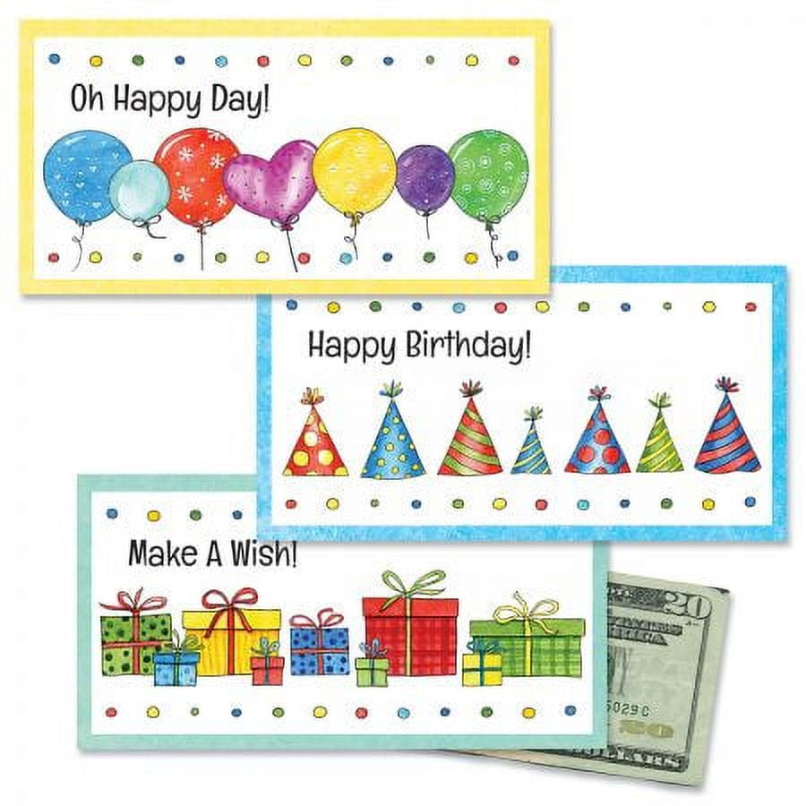 Birthday Money Cash Card Holders- Set of 6, Happy Birthday Money Card ...