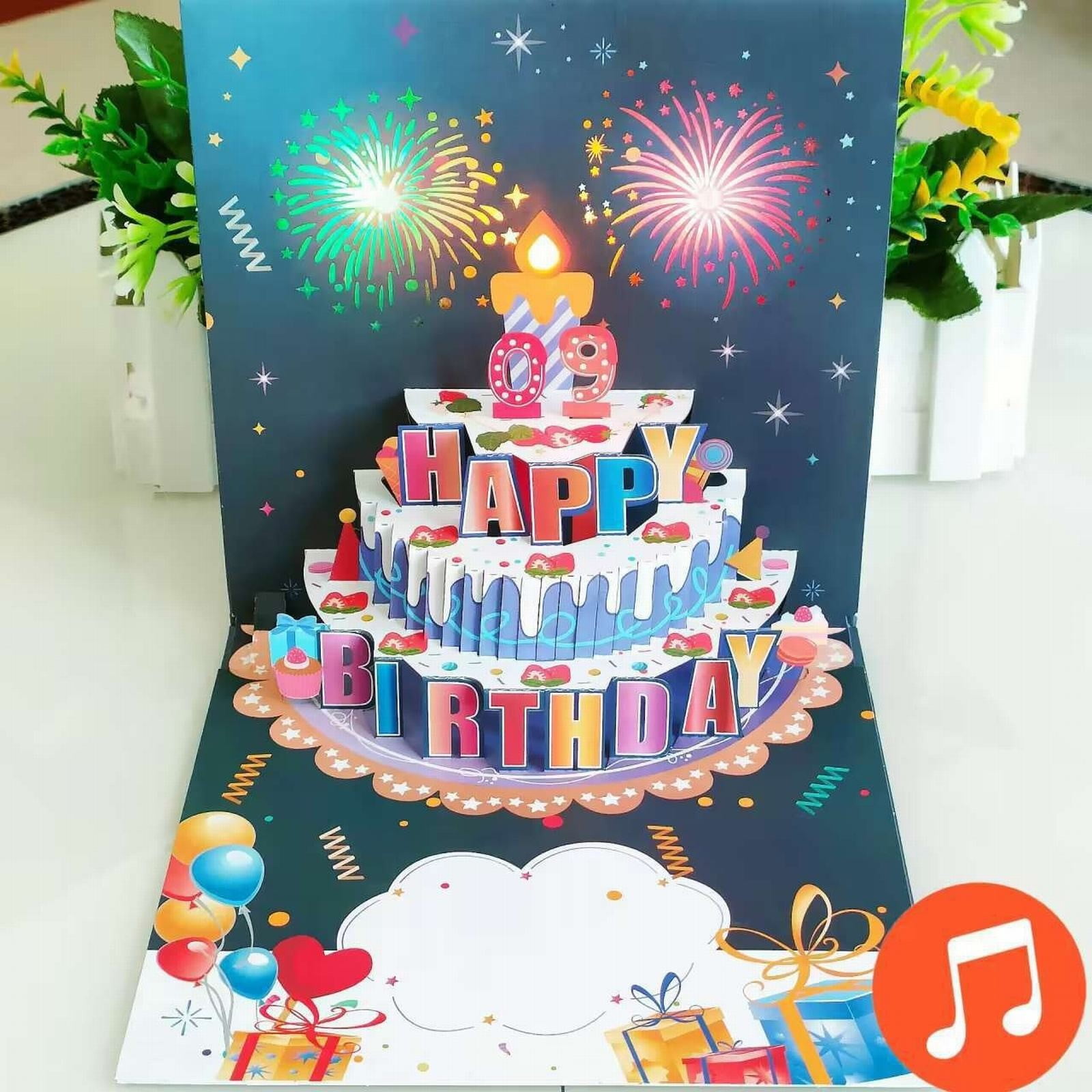 Birthday Music Light Card Bu2 - Happy Birthday Music Lighting Three ...