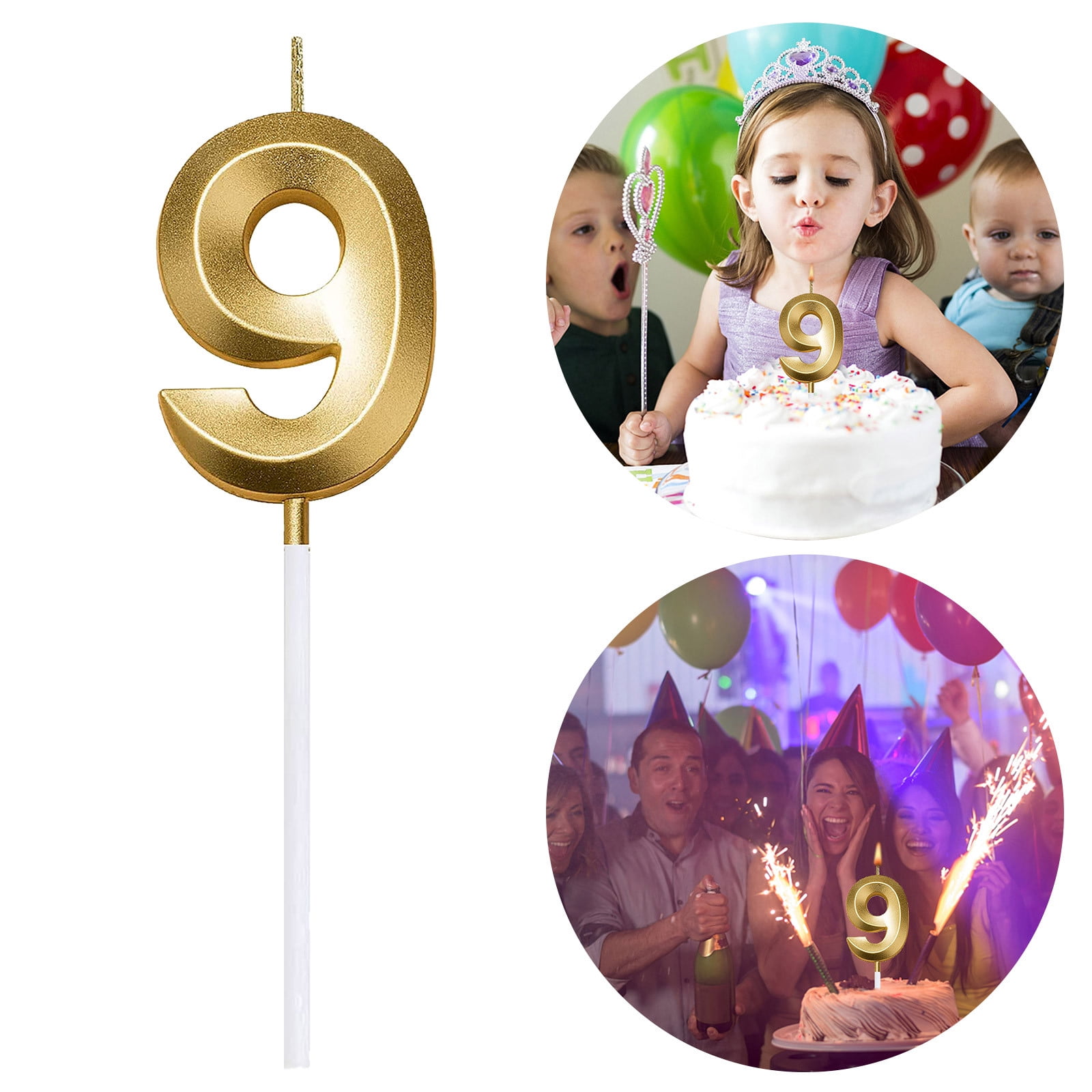 Birthday Number Candle 3D Shape Birthday Candle Decoration Birthday ...