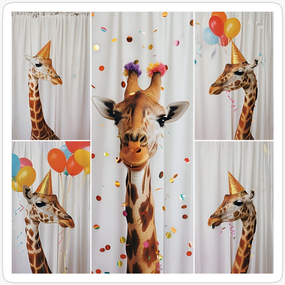 Birthday Party (Animal) Photobooth Stickerphone Decal Water Bottle ...