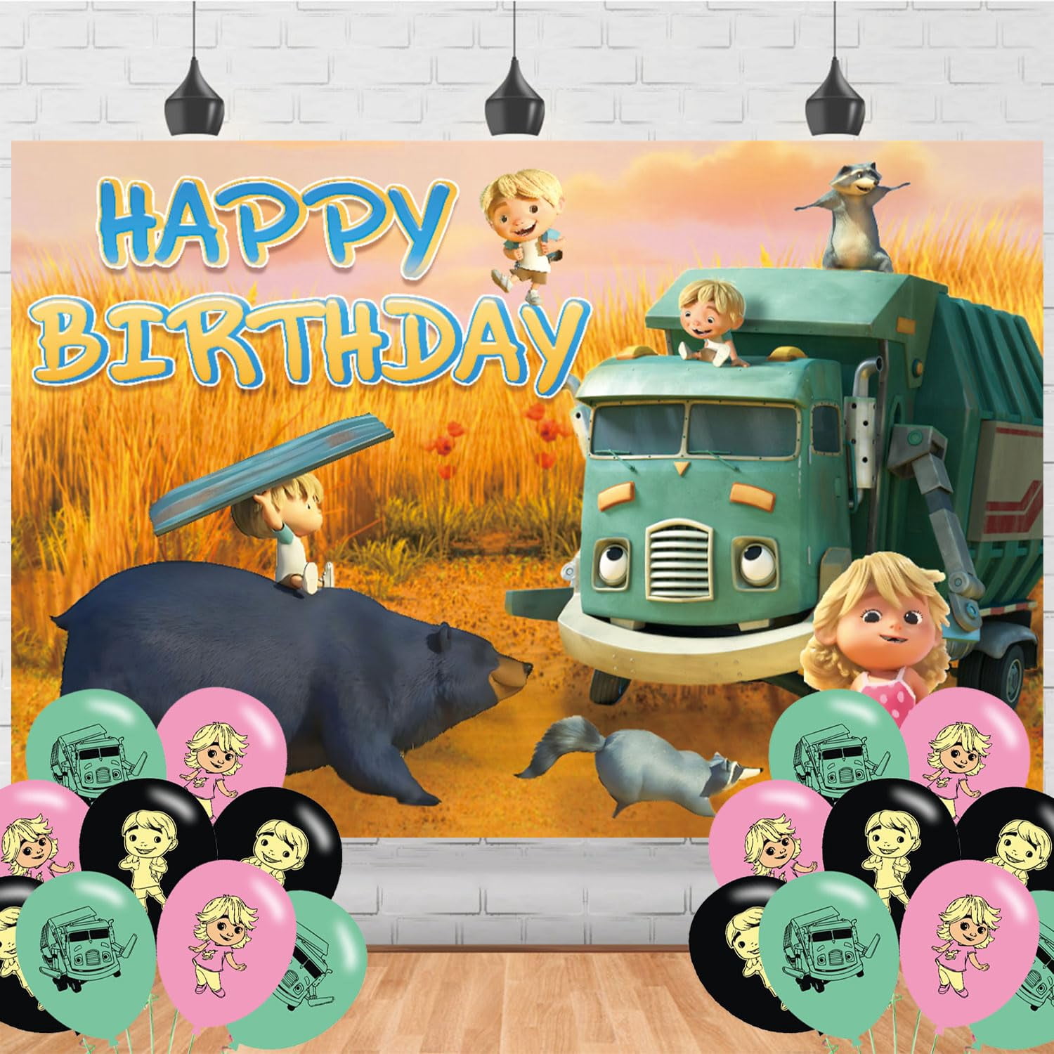 𝓣𝓻𝓪𝓼𝓱 𝓣𝓻𝓾𝓬𝓴 Birthday Party Backdrop,𝓣𝓻𝓪𝓼𝓱 𝓣𝓻𝓾𝓬𝓴 Birthday Party ...