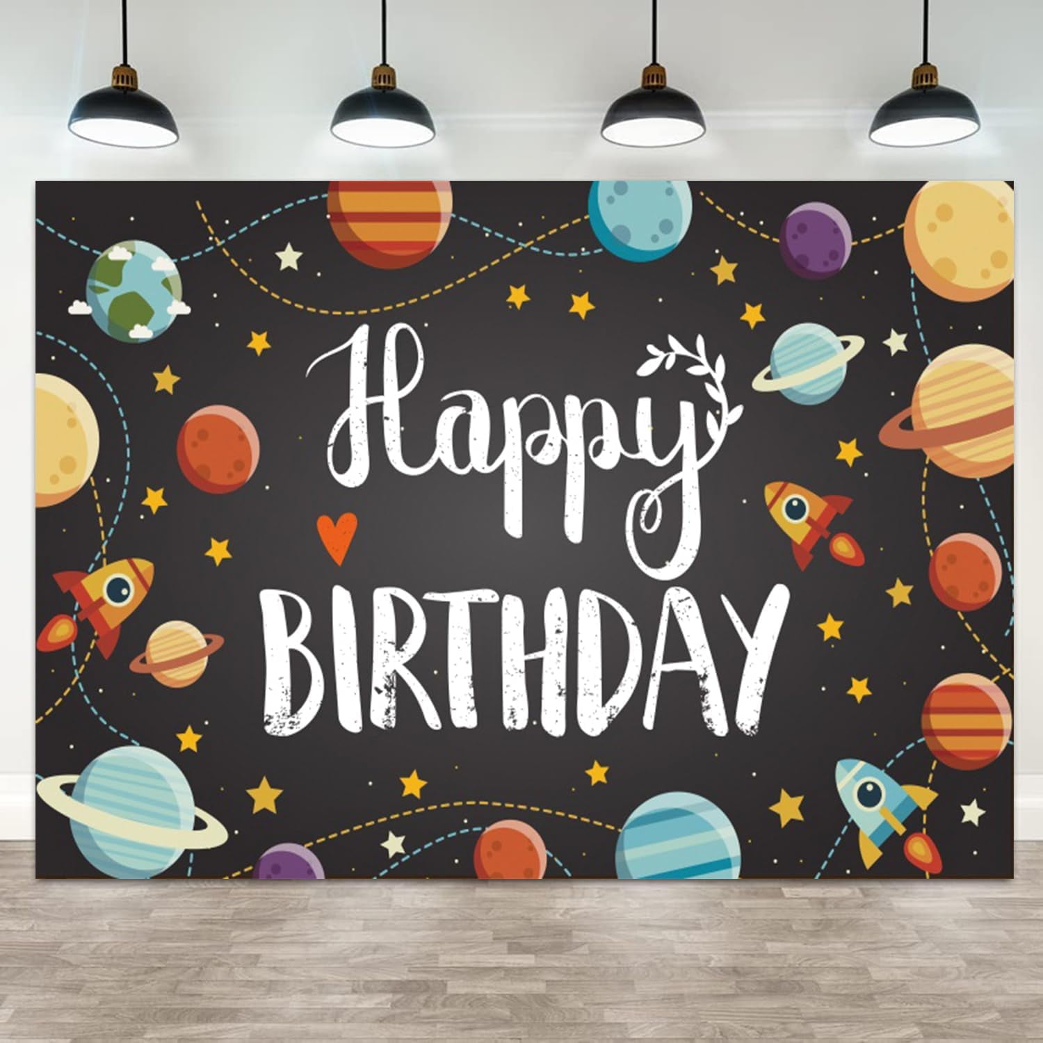 Birthday Party Backdrop Space Theme Kids Wall Decor Fantasy Celestial ...
