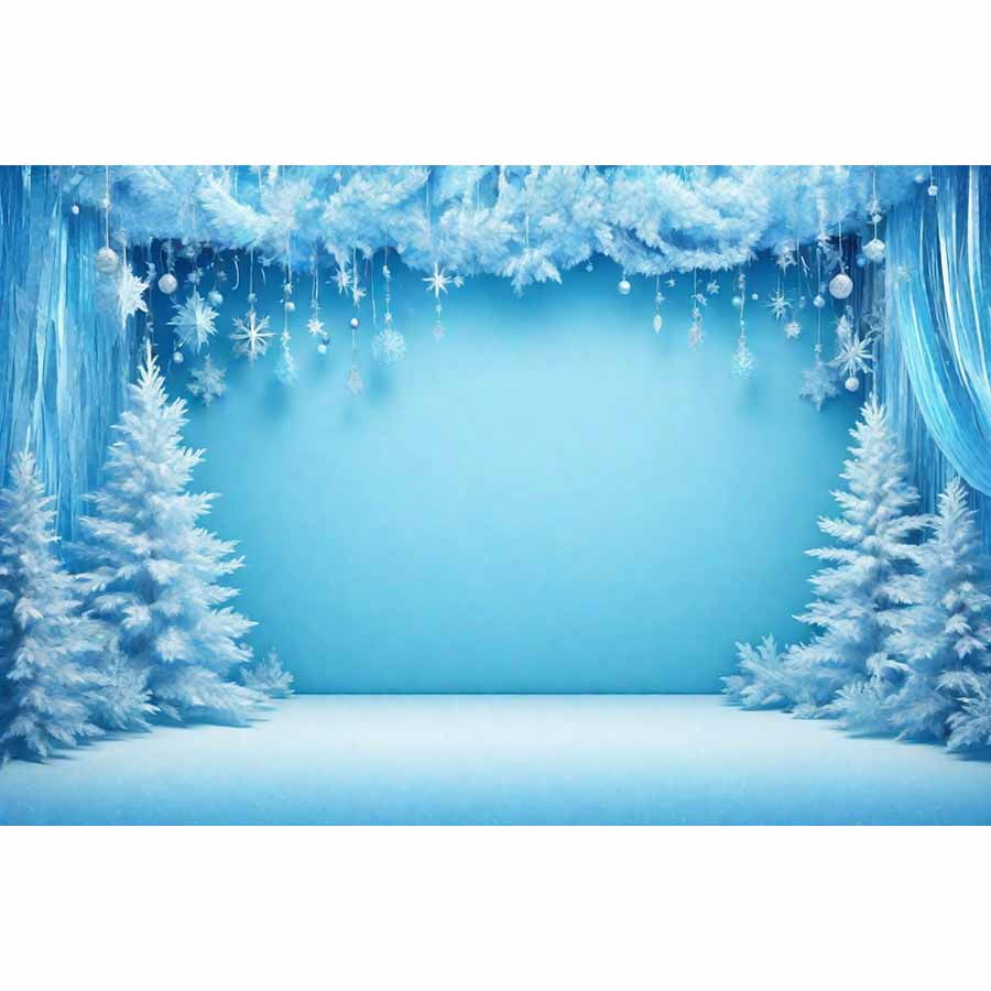 Birthday Party Backdrops ss Castle Snow Photo Backgrounds Curtain ...