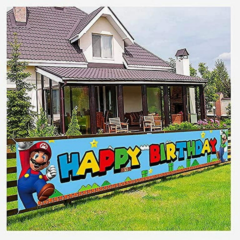Super Mario Birthday Banner