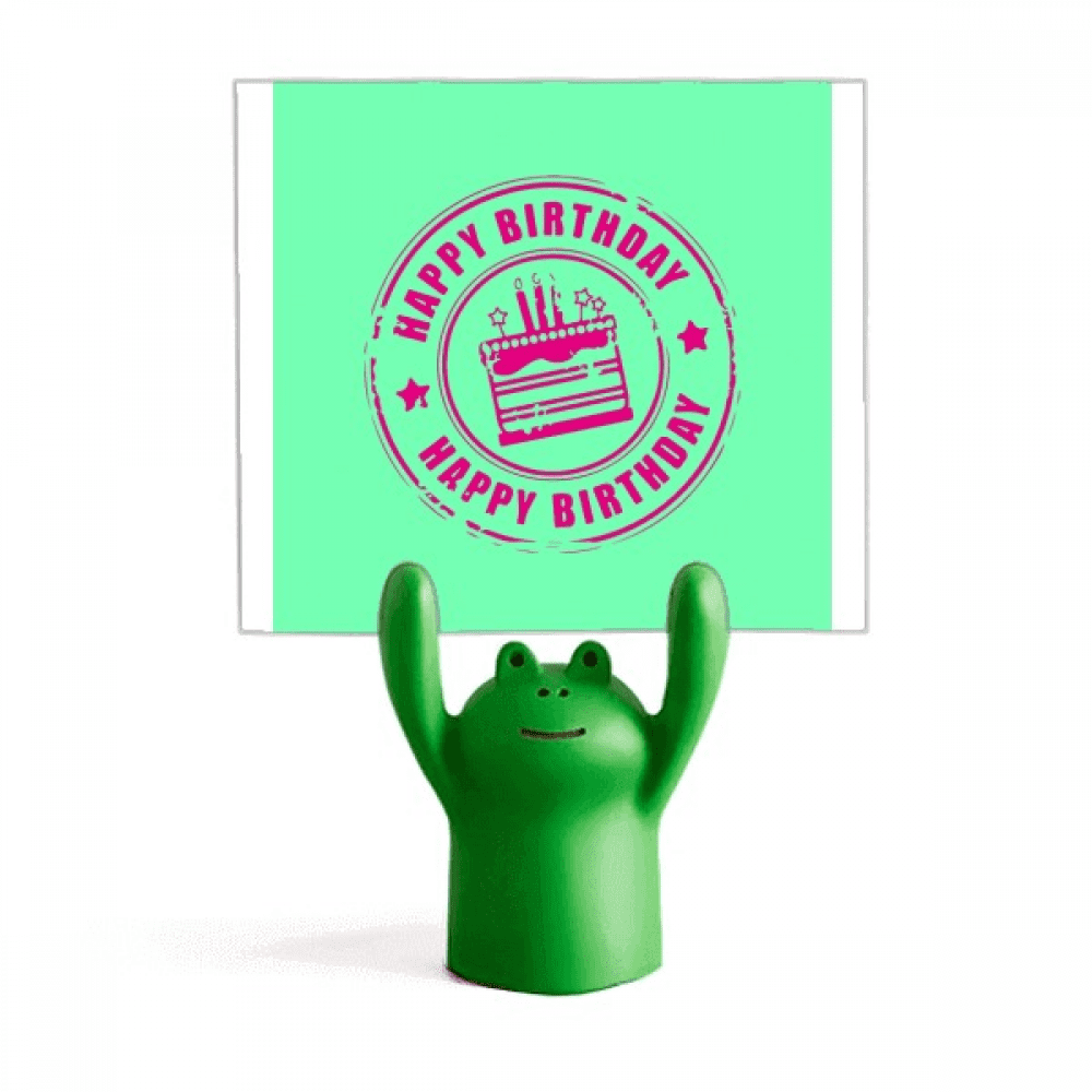 Birthday Party Cake Stamp Romantic Memo Holder Cartoon Animal Frog ...
