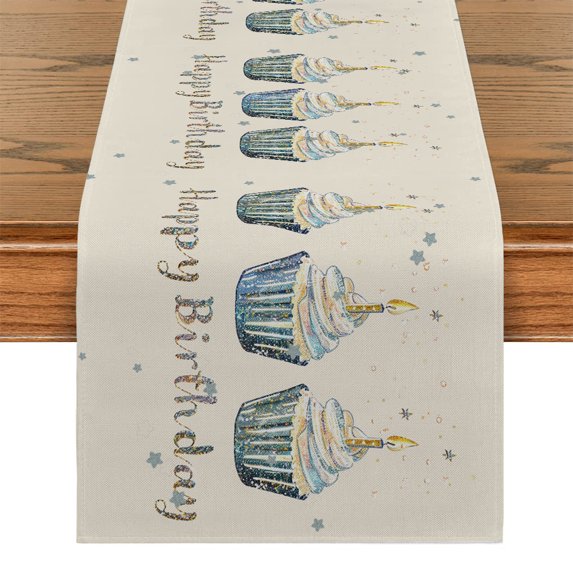 Birthday Party Cake Table Runners Dresser Table r Farmhouse Dining ...
