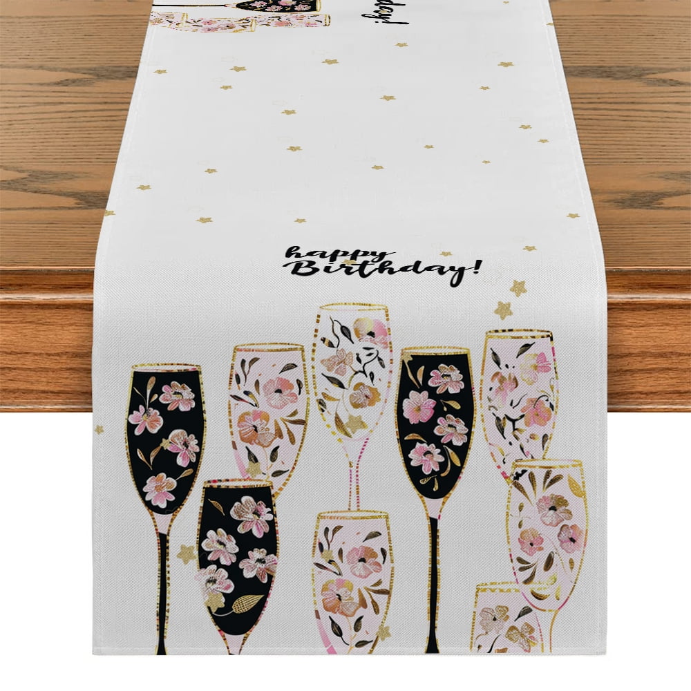 Birthday Party Cake Table Runners Dresser Table r Farmhouse Dining ...
