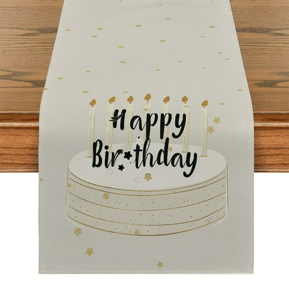 Birthday Party Cake Table Runners Dresser Table r Farmhouse Dining ...