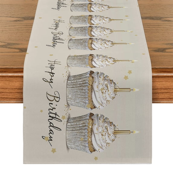 Birthday Party Cake Table Runners Dresser Table r Farmhouse Dining ...