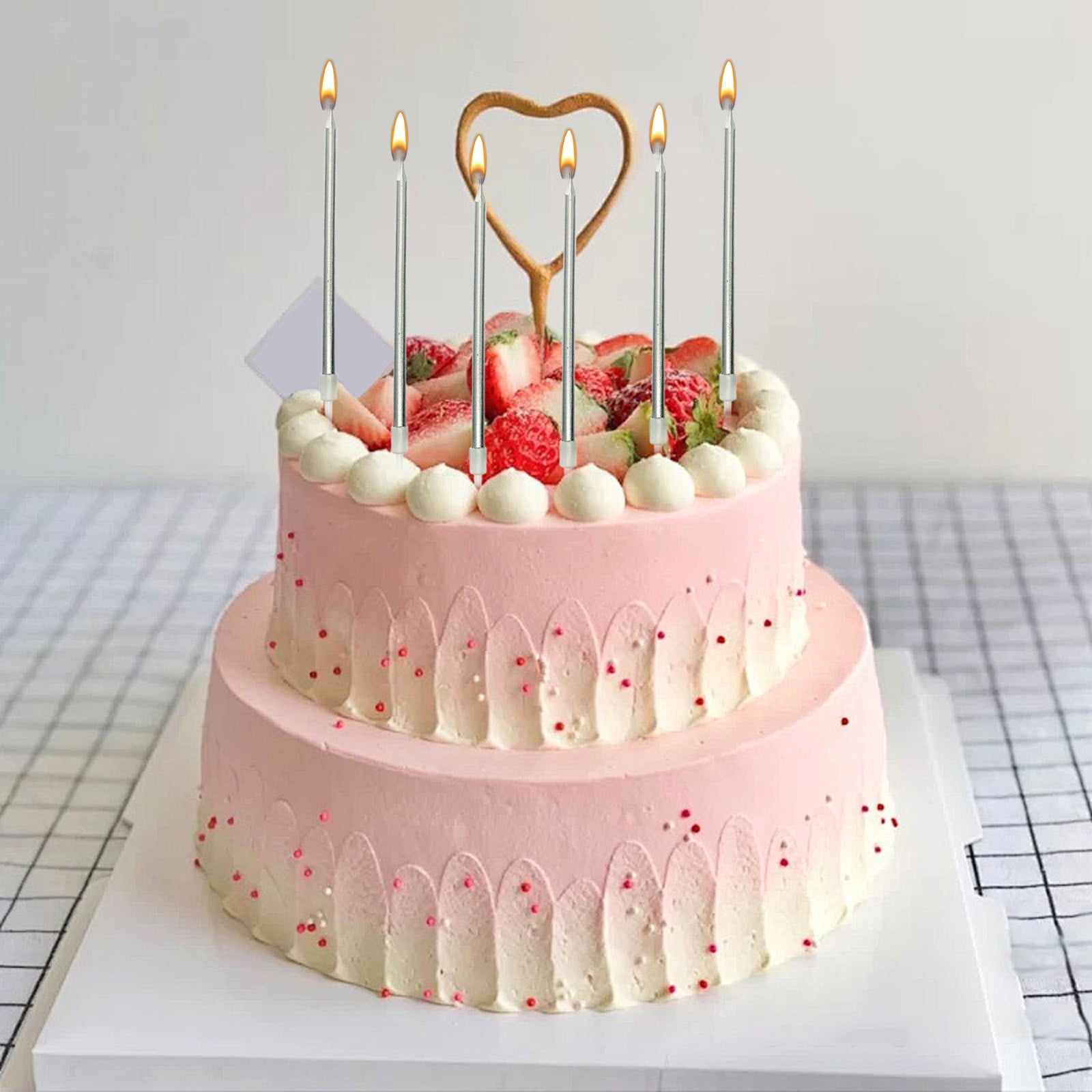 Birthday Party Candle Silver,1 Box Of Birthday Party Candles,Long Thin ...