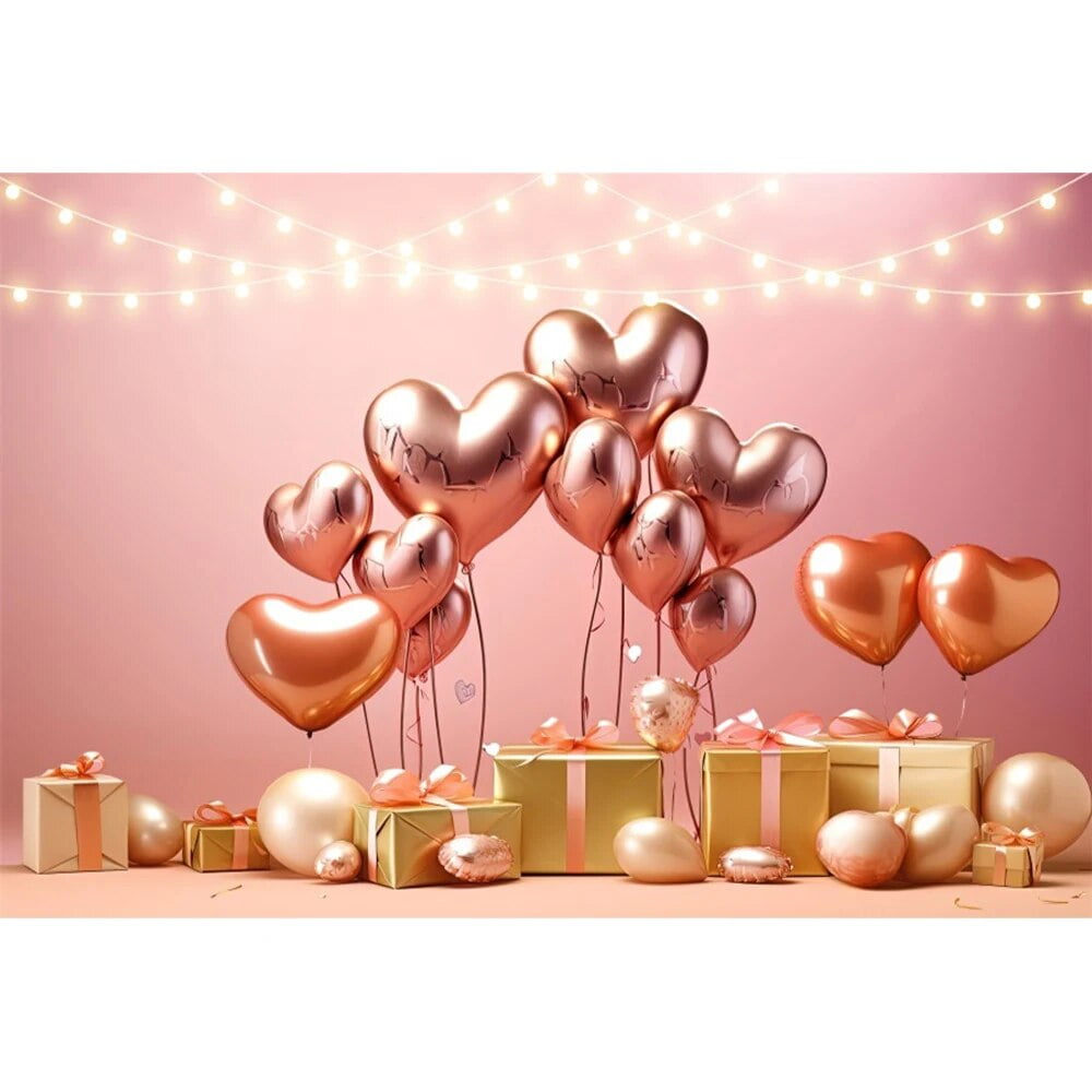 Birthday Party Celebration Backdrop Glitter Balloon Decoration Portrait ...