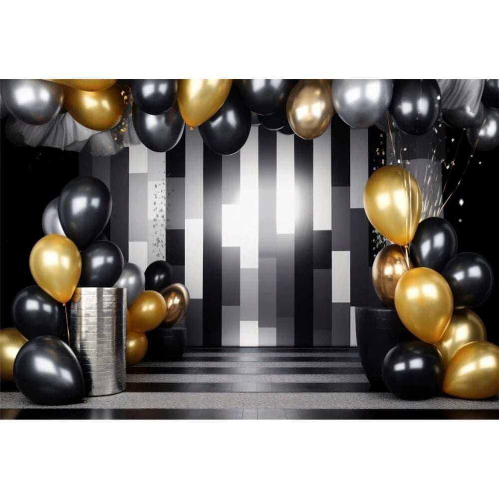 Birthday Party Celebration Backdrop Glitter Balloon Decoration Portrait ...