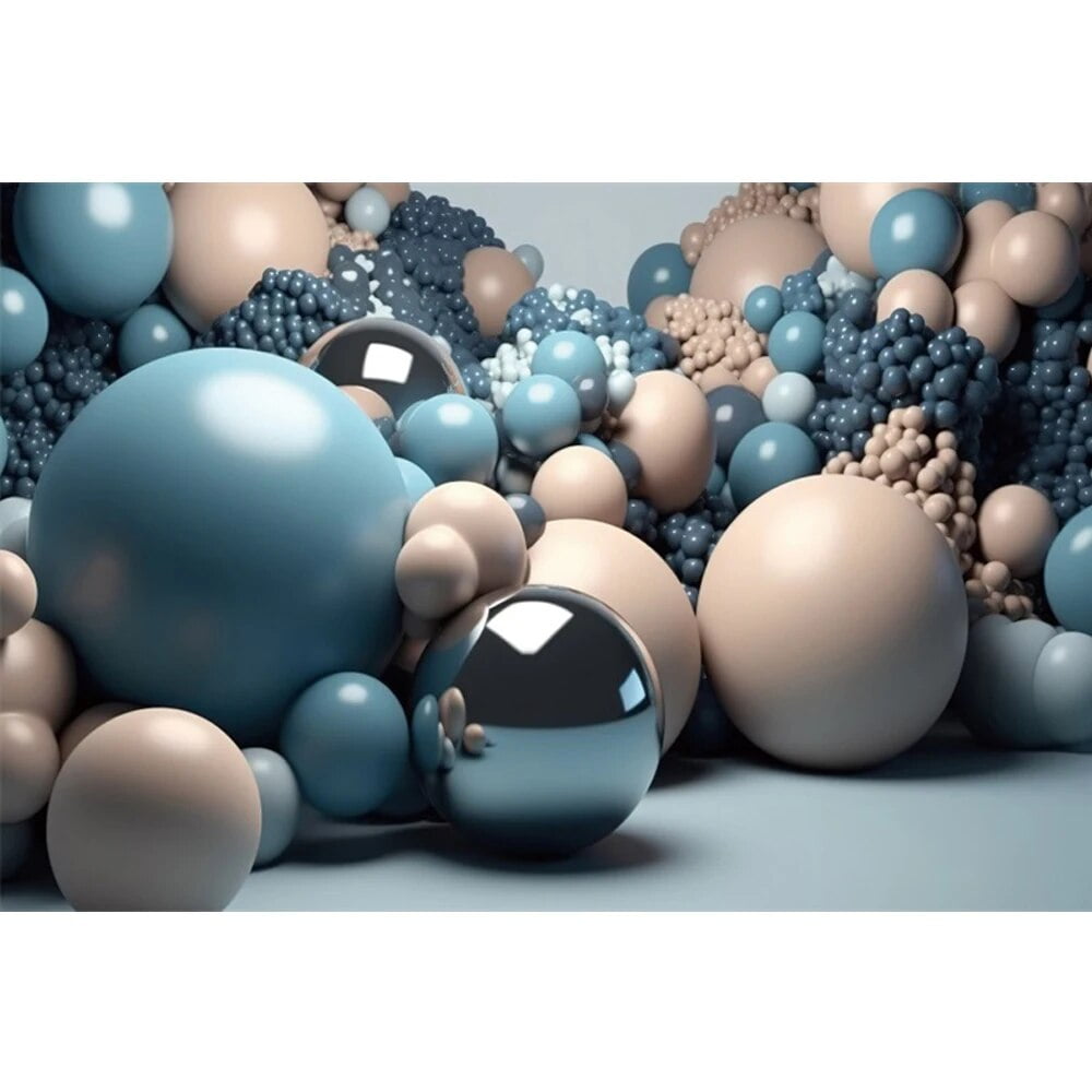 Birthday Party Celebration Backdrop Glitter Balloon Decoration Portrait ...