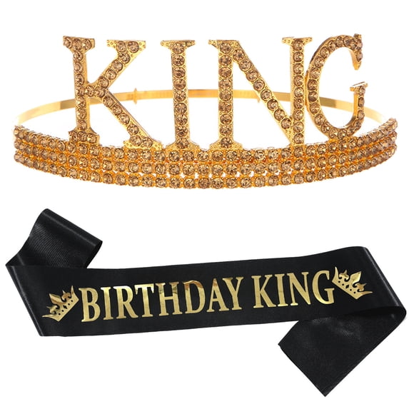 Birthday Party Crown Set, Yannianjz Birthday Party Crown and Shoulder ...
