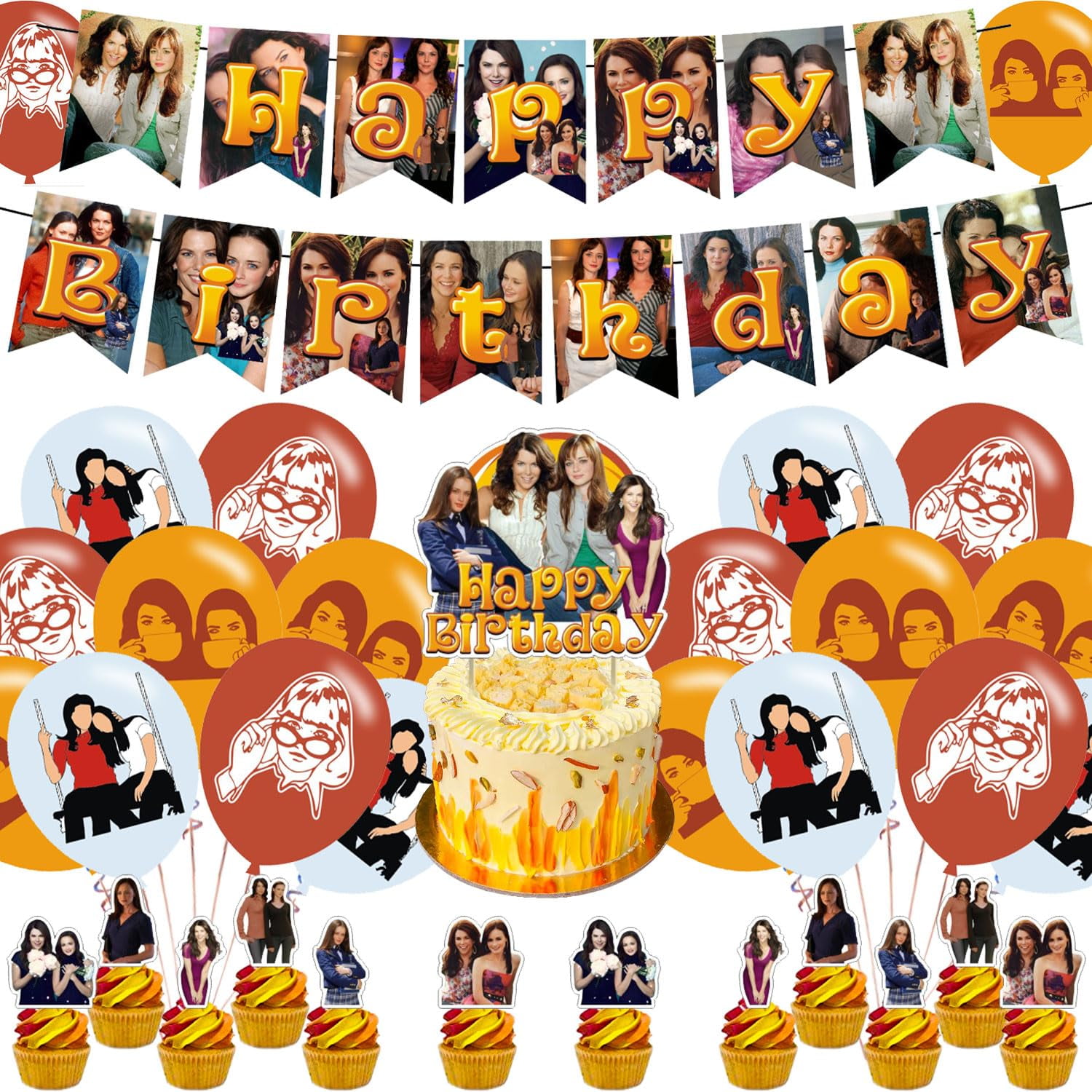 𝓖𝓲𝓵𝓶𝓸𝓻𝓮 𝓖𝓲𝓻𝓵𝓼 Birthday Party DHF10 Decorations,𝓖𝓲𝓵𝓶𝓸𝓻𝓮 𝓖𝓲𝓻𝓵𝓼 Theme ...