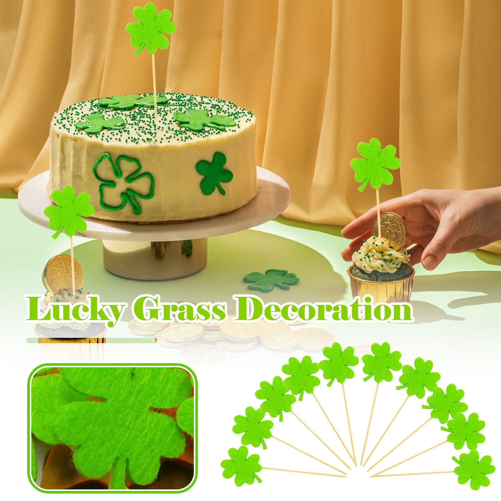 Birthday Party Decoration 10pcs Irish Decor Greenery Decor Cake ...