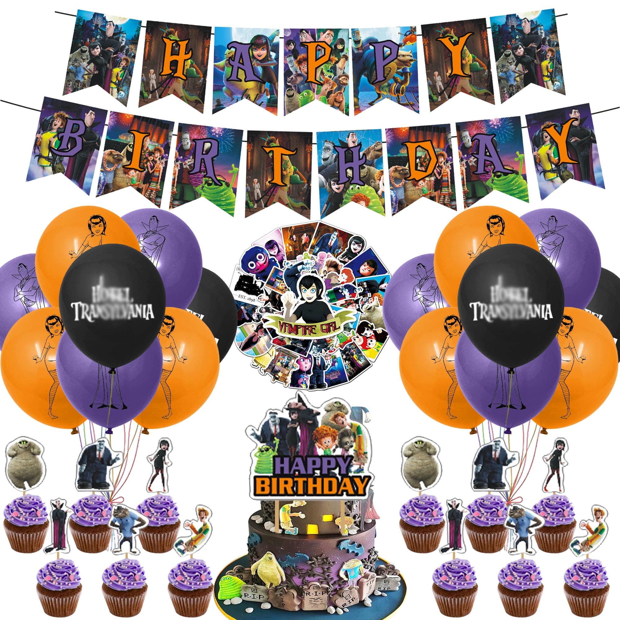 Birthday Party Decorations Includes Banner,Ballon, Cake Toppers for ...