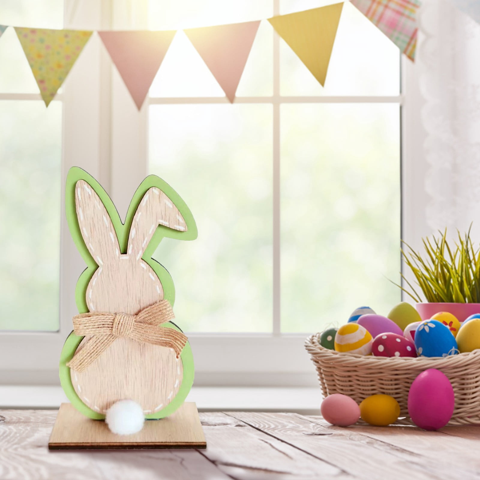 Birthday Party Decorations Wooden Easter Rabbit Decoration Ornaments ...