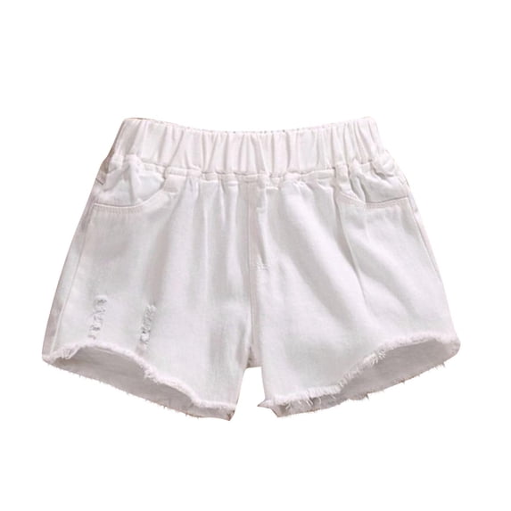 Birthday Party Denim Shorts for Kids, Elastic Waistband, Perforated ...