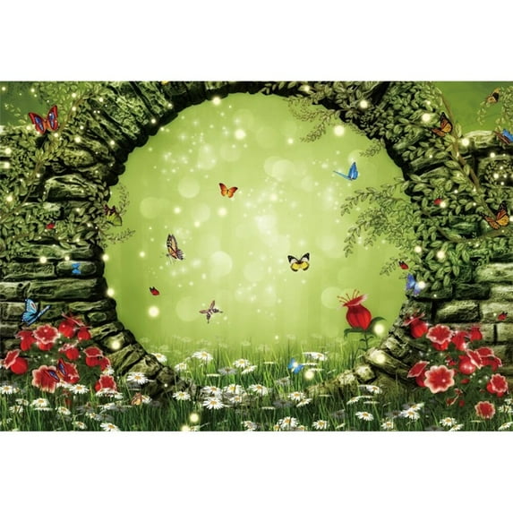 Birthday Party Flower Wall Backdrop Glowing Text Wedding Decoration ...