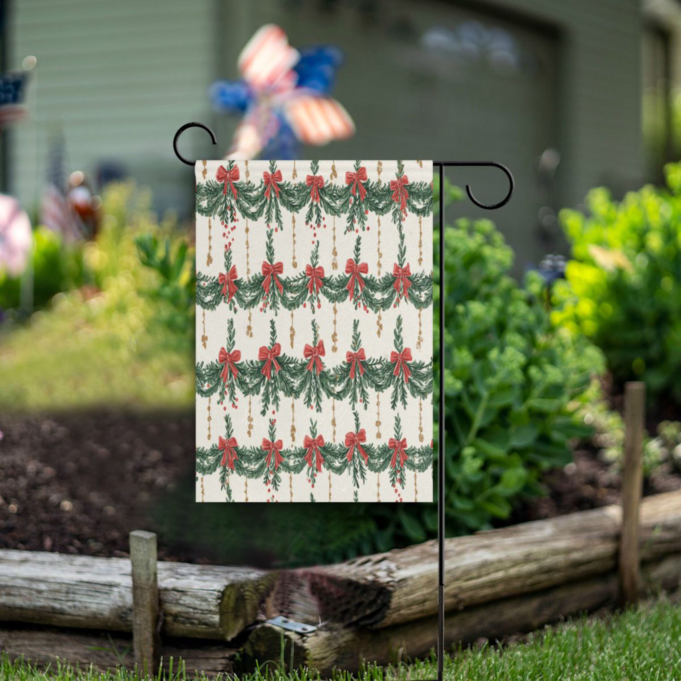 Birthday Party Garden Flags Outdoor Patio Decoration Flags 12x18in Red ...