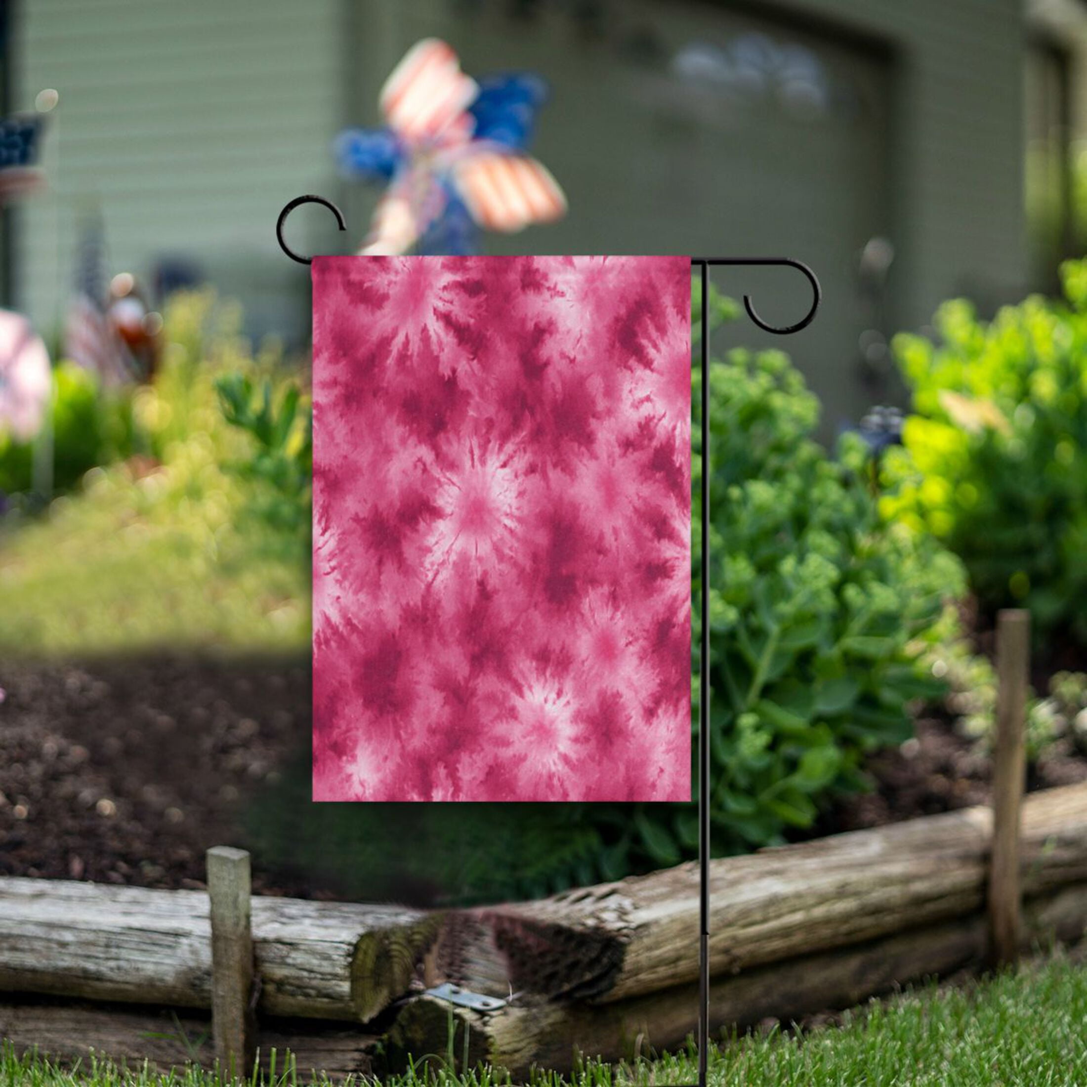 Birthday Party Garden Flags Outdoor Patio Decoration Flags 12x18in Rose ...