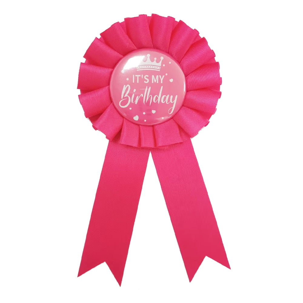 Birthday Party Girl Badge Shoulder Strap Set Rose Gold Badge Etiquette ...