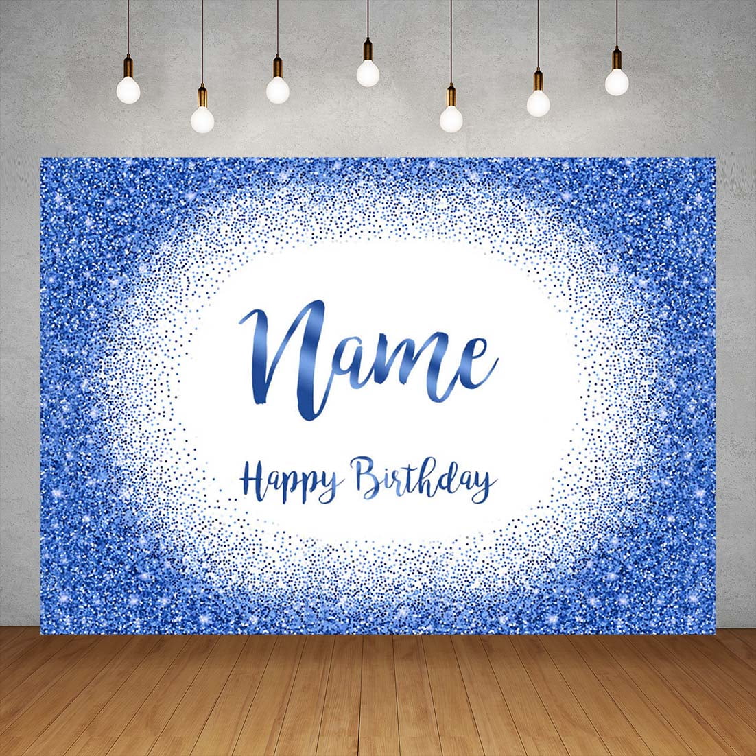 Birthday Party Golden Glitter Custom Name Photography Backgrounds Vinyl ...