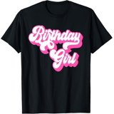 Birthday Party Groovy Pink Unisex Men Women T-Shirt S-5XL Best Birthday ...