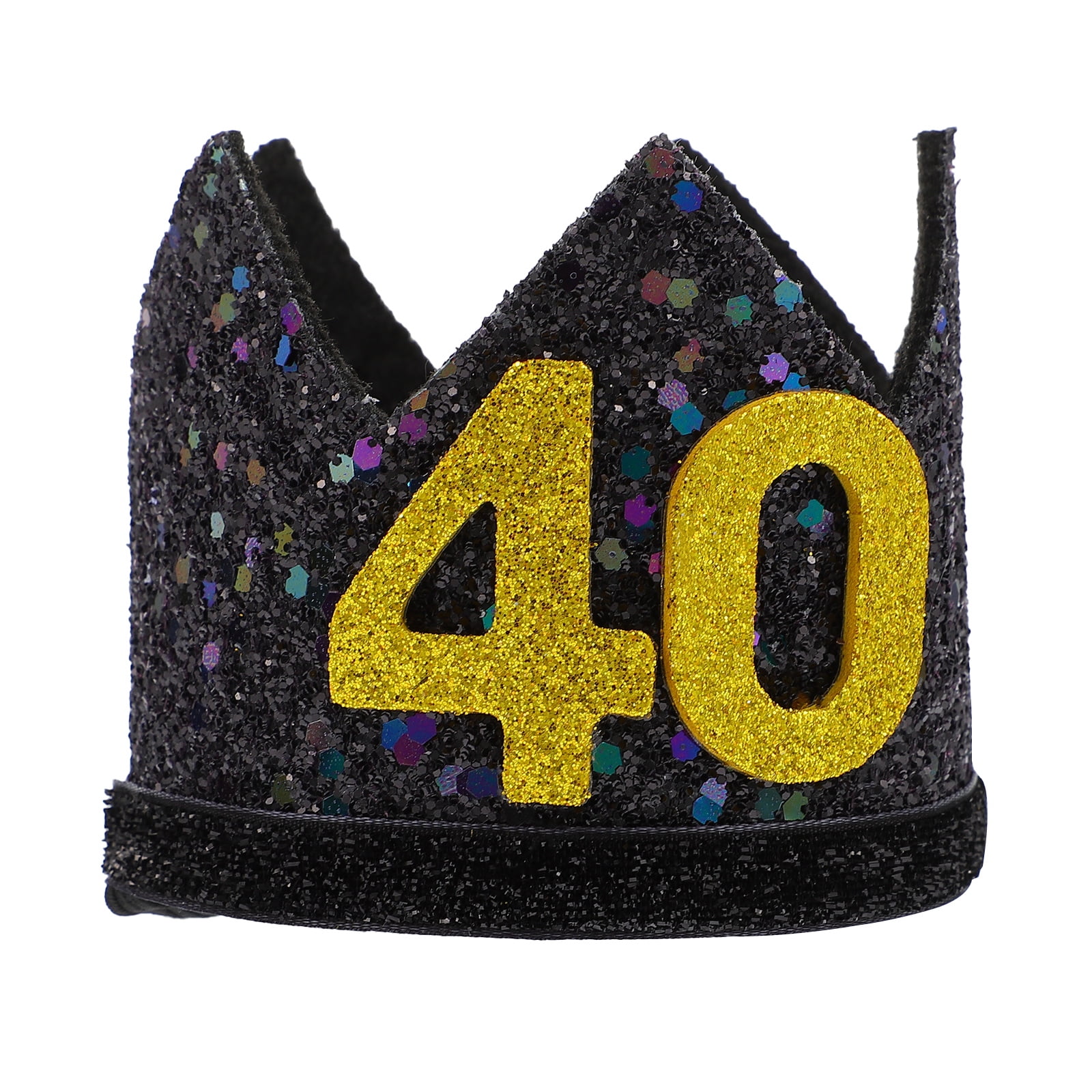 Birthday Party Hat 40Th Happy Women Glitter Tiara Hats Men Gifts Decor ...