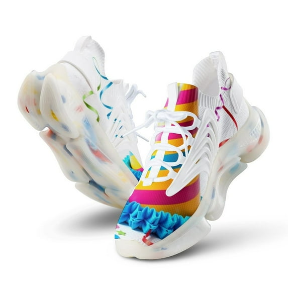 Birthday Party Hat And Presents Walking Shoes for Men Woman Lightweight ...