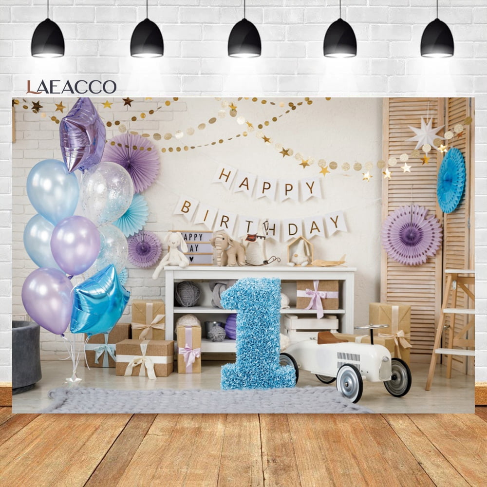 Birthday Party Interior Scene Background Balloon Toy Kids Cake Smash ...