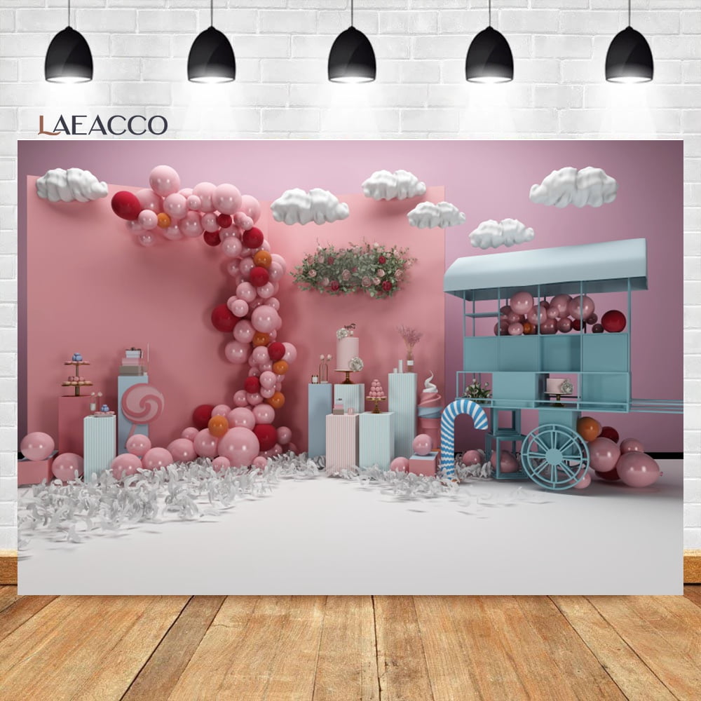 Birthday Party Interior Scene Background Balloon Toy Kids Cake Smash ...