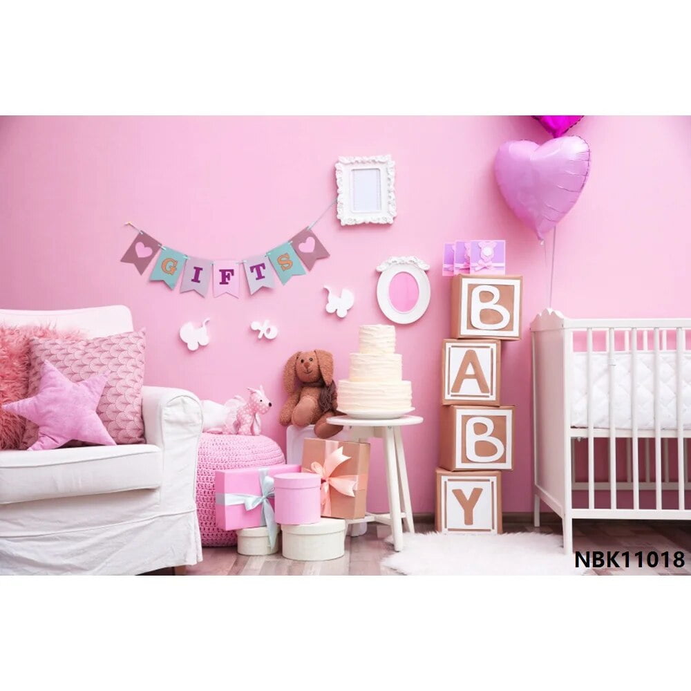 Birthday Party Photo Backgrounds Balloons Stars Bears Gift Cake Newborn ...