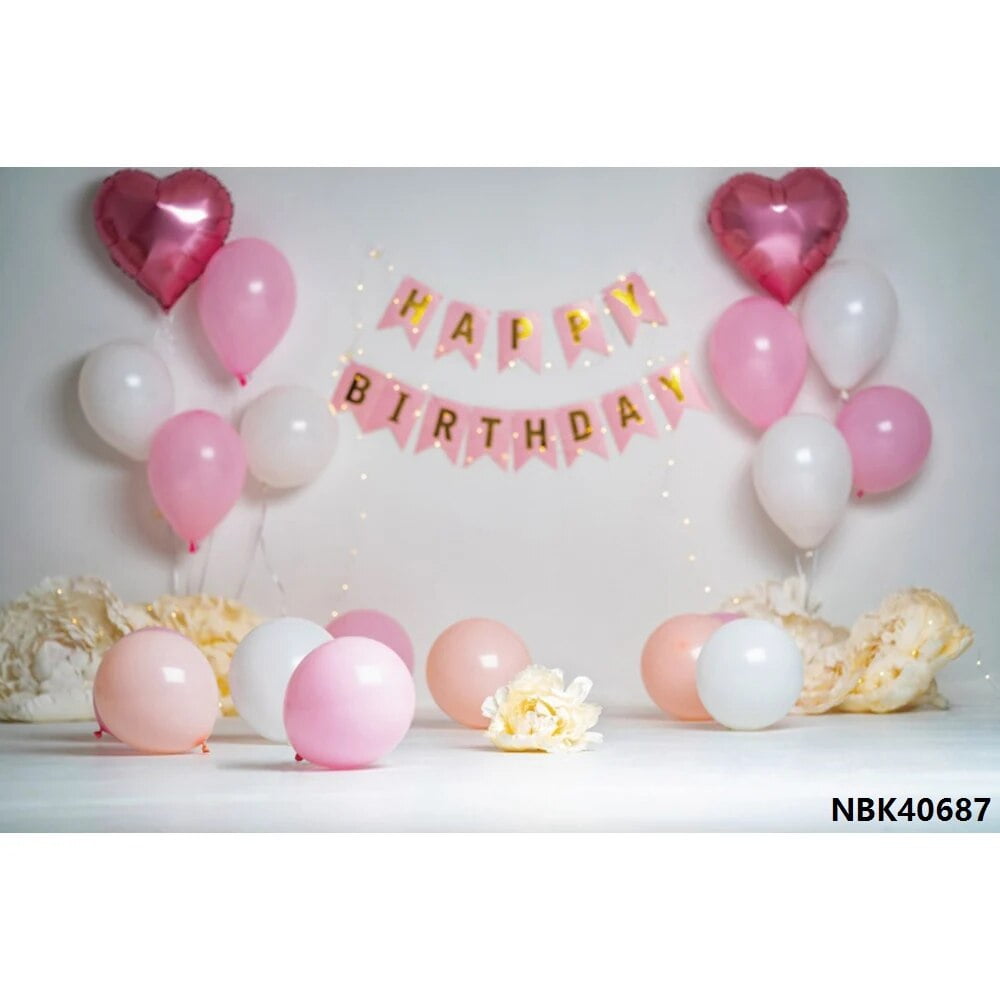 Birthday Party Photo Backgrounds Balloons Stars Bears Gift Cake Newborn ...