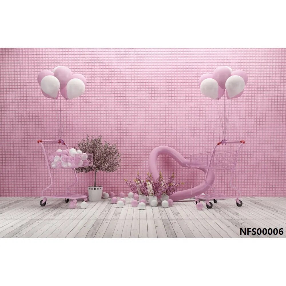 Birthday Party Photo Backgrounds Balloons Stars Bears Gift Cake Newborn ...