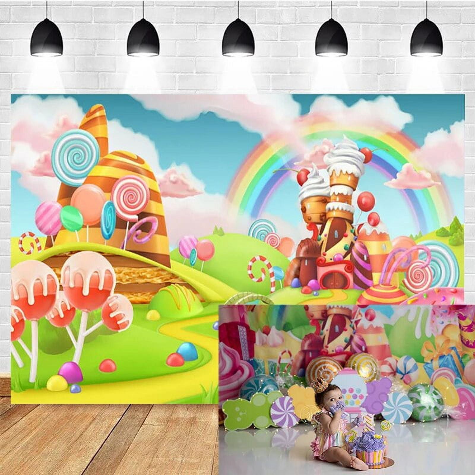 Birthday Party Photography Background Candy Castle Decoration Baby ...