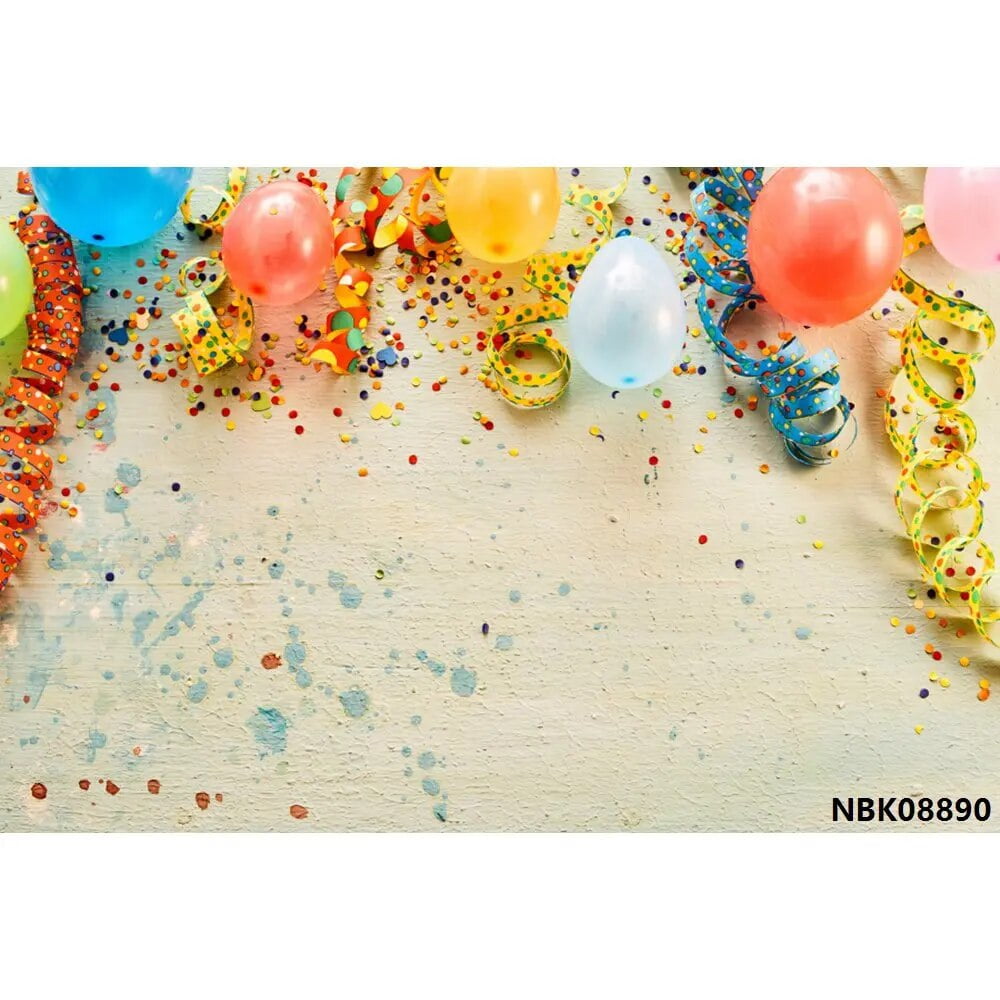 Birthday Party Photozone Colorful Balloons Ribbons Stars Photography ...