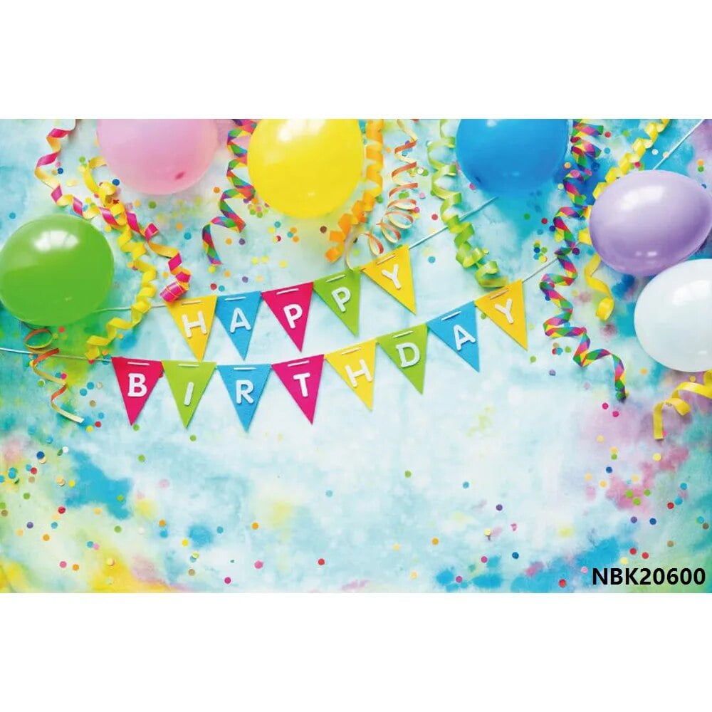 Birthday Party Photozone Colorful Balloons Ribbons Stars Photography ...